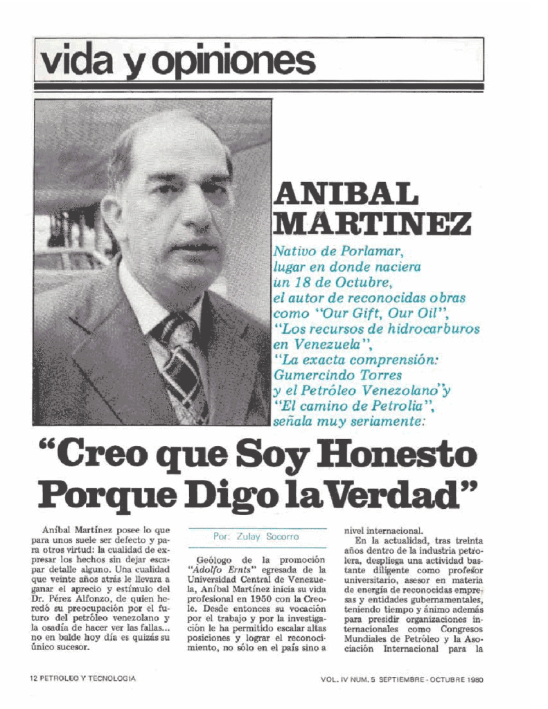 In Memoriam: Geo. Aníbal R. Martínez - Petroleumag
