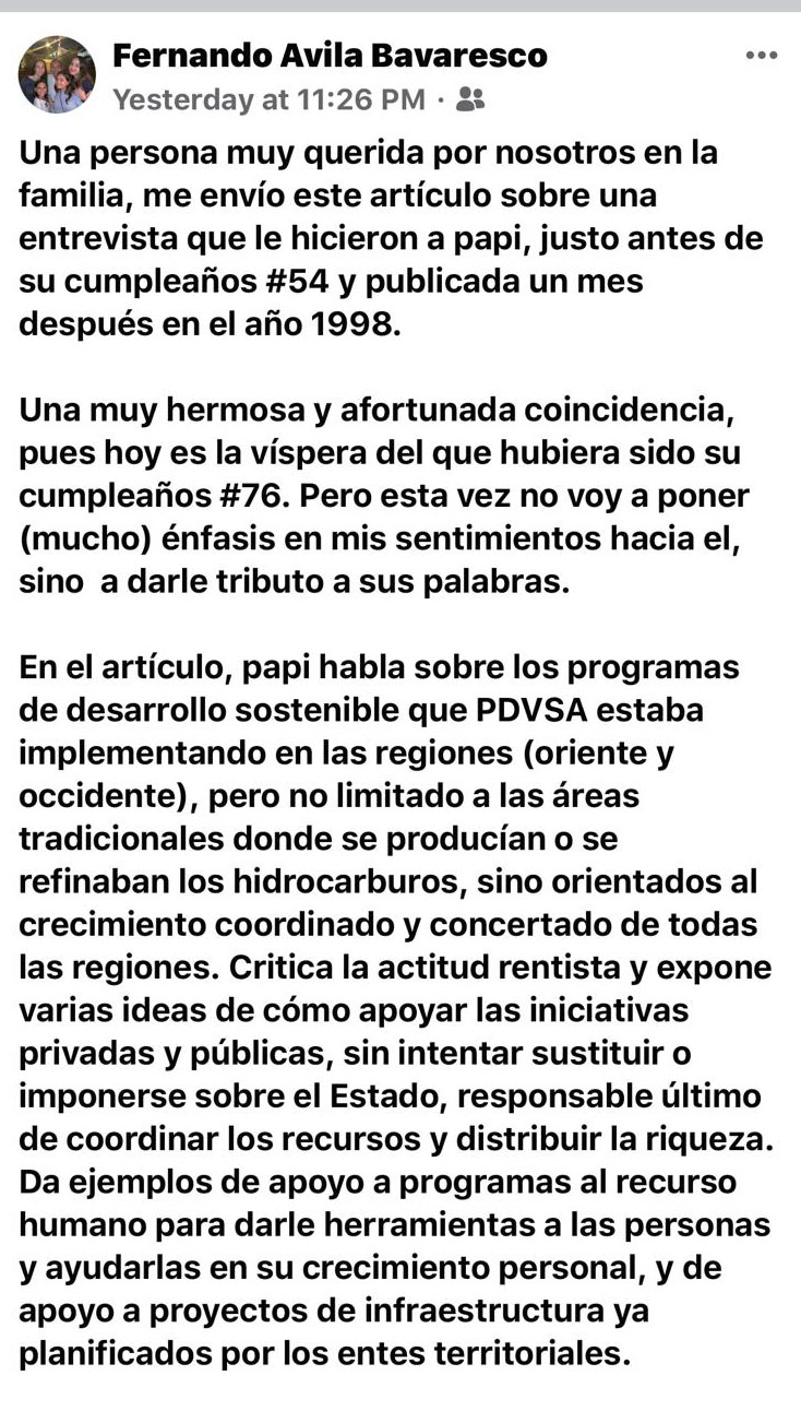 In Memoriam El Cuervo Fernando Ávila - Petroleumag